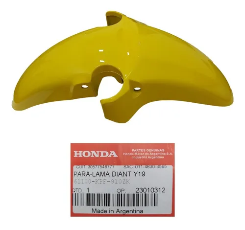 Paralama Dianteiro Cbx Twister 250 Amerela Original Honda