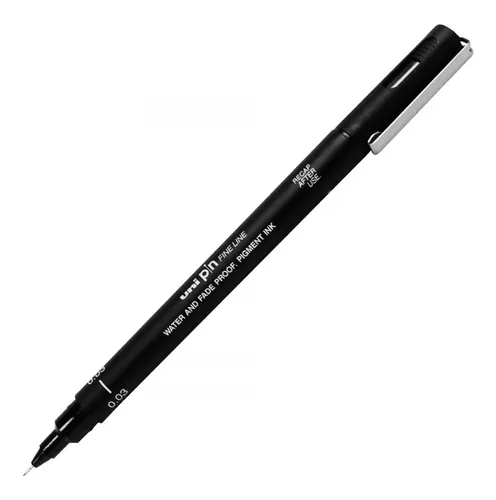 Caneta Uni Pin Fine Line Uniball - Caneta Nankin Black Caneta Uni Pin Fine Line Uniball - Caneta Nankin Black