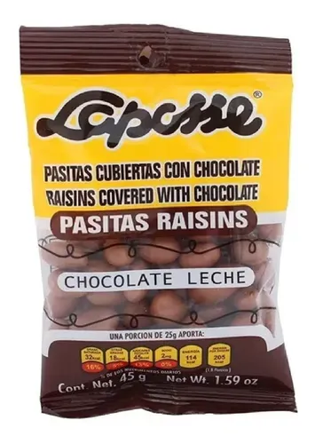 Pasitas Cubiertas Con Chocolate Laposse Con 45 G | MercadoLibre