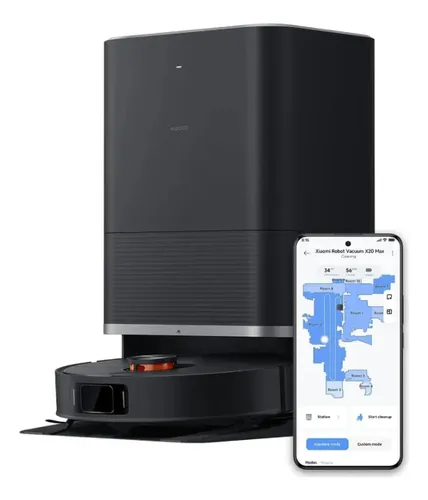 Robô Xiaomi Mi Robot Vacuum X20 Max Wi-fi 2025 Cor Preto 127v Preto ...