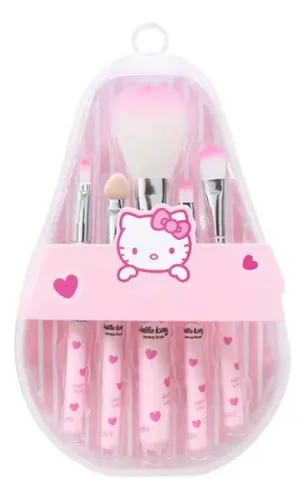 Brochas Hello Kitty Maquillaje Sanrio Cute Meses Sin Interés