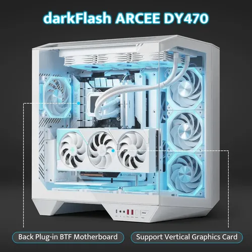 Carcasa De Pc Atx Full-tower Para Juegos, Darkflash Back Plu | Envío gratis
