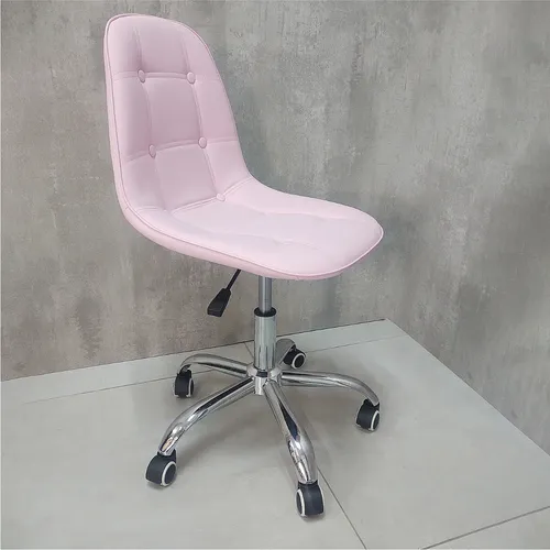 Cadeira Charles Eiffel Office Slim Giratória Rosa | Parcelamento sem juros Cadeira Charles Eiffel Office Slim Giratória Rosa | Parcelamento sem juros