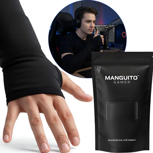 Manguito Gamer Profissional Speed Longo Alta Performance Fps Único ...