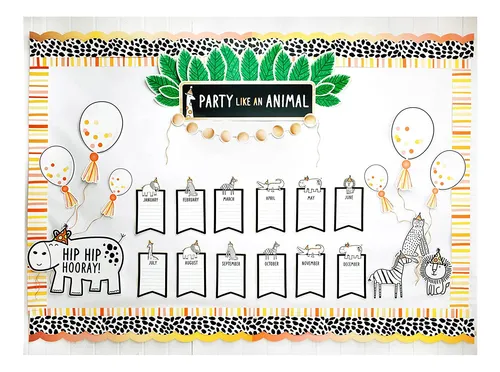 Schoolgirl Style Simply Safari Happy Birthday Bulletin Board | Envío gratis Schoolgirl Style Simply Safari Happy Birthday Bulletin Board | Envío gratis