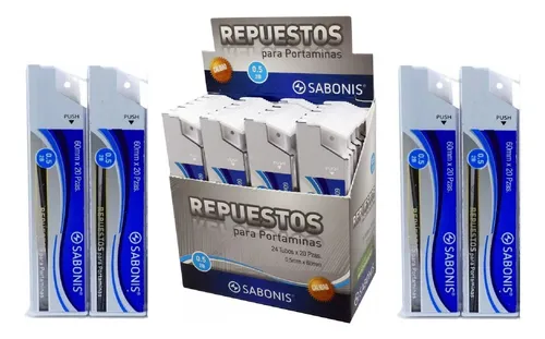Minas 2b Sabonis 0.5/0.7 Caja 24 Tubos De 20 Puntillas C/uno | Meses ...