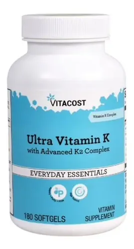 Vitamina Ultra K K2 Mk7 100mcg + k2 Mk4 1300 mcg + K1 Vitacost 180 ...