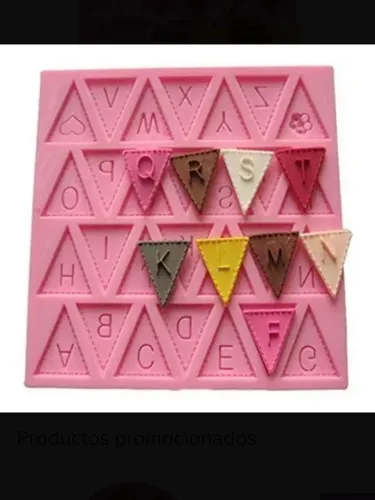 Molde Silicona Banderin Alfabeto Letra Fondant Porcelana Aiu En Venta En Capital Federal Capital