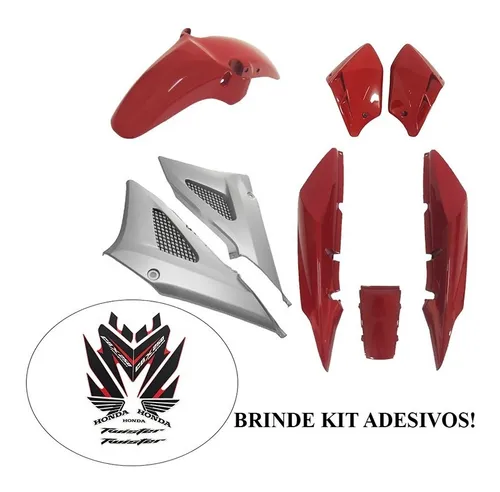 Carenagem Cbx 250 Twister Vermelho 2008 Kit Completo Parcelamento Sem