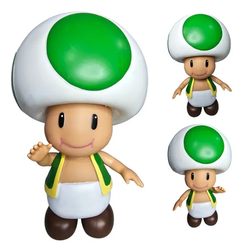 Figura Super Mario Bros Toad Hongo Verde Con Luz Y Sonido | MercadoLibre