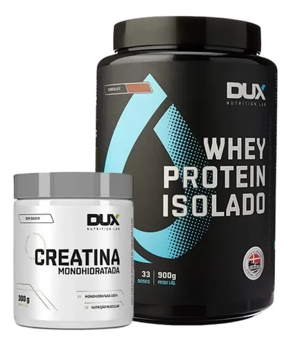 Whey Protein Isolado 900g Creatina 300g Dux Frete Grátis