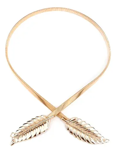 Cinto Metal Elástico Modelo Hl-23-folha Moda Feminina Full | MercadoLivre