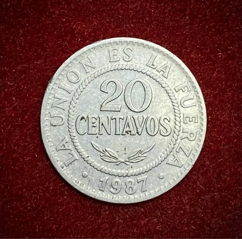 Moneda 20 Centavos Bolivia 1987 Km 203 Moneda 20 Centavos Bolivia 1987 Km 203