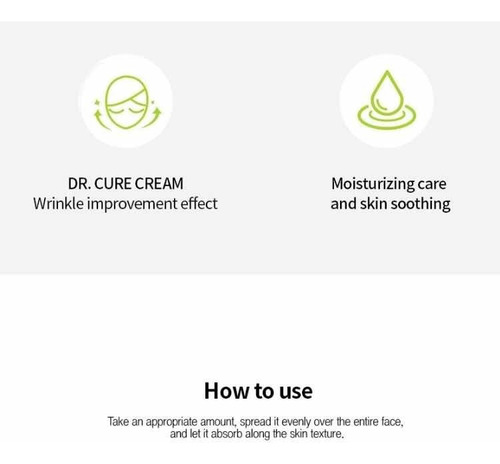 Crema Facial Coreana Dr Cure Acido Hialurónico 2pz Meses Sin
