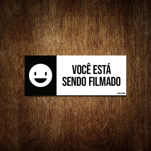 Placa Setor Ícone - Você Está Sendo Filmado 30x10 | MercadoLivre