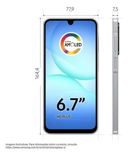 Celular Samsung Galaxy A17 Com Ia, 128gb, 4gb Ram, Câm De 50mp, Tela De ...