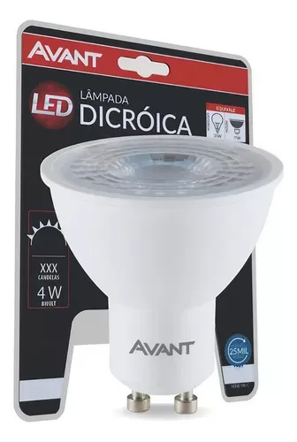 Kit 10 Lâmpadas Dicróica Mr11 4w 3000k Branco Quente Avant Frete Grátis