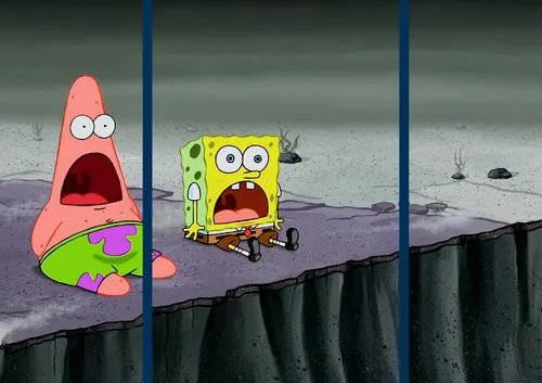 Cuadro Decorativo Bob Esponja Y Patricio Estrella En 3 Pieza Meses