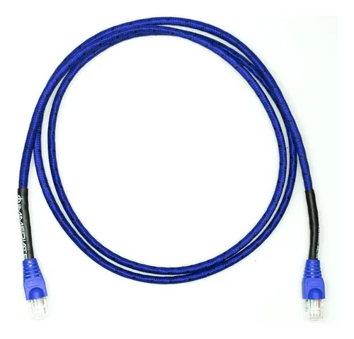 Cable de red Cat6 revestido de tela azul/negra de 10 m | MercadoLibre Cable de red Cat6 revestido de tela azul/negra de 10 m | MercadoLibre