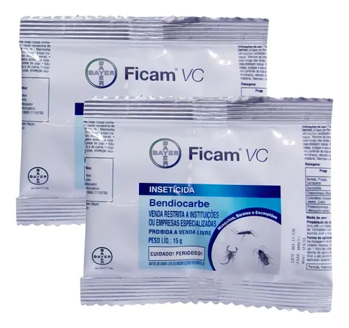 Kit 2 Ficam 15g Veneno Escorpião Barata Pulgas Insetos Bayer | MercadoLivre