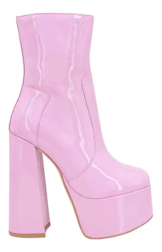 Bota Dama Tacón Doble Plataforma Bratz Moda Premium Charol | Meses sin ...