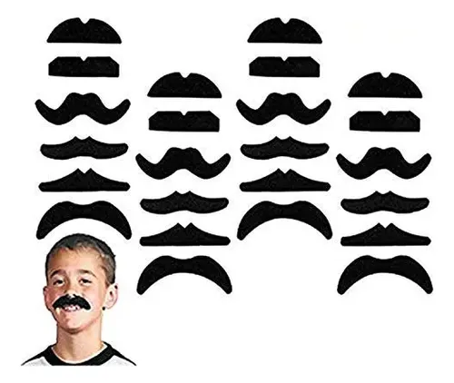 24 Bigotes Falsos, Fiesta De Bigote, Bigote Para Fiestas De | MercadoLivre