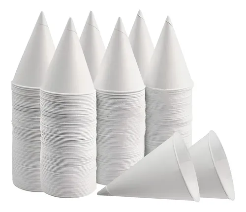 Copas Cónicas De Papel Blanco, Tazas De Cono De Nieve, Cono | Envío gratis