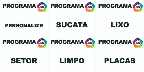 Kit 30 Placas Programa 5s | Parcelamento sem juros Kit 30 Placas Programa 5s | Parcelamento sem juros
