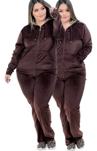 Roupa De Frio Plus Size Feminina Moletom Calça E Jaquetinha | Frete grátis Roupa De Frio Plus Size Feminina Moletom Calça E Jaquetinha | Frete grátis