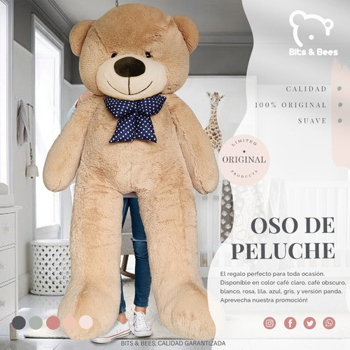 Oso De Peluche Gigante 1 60 Metros Jumbo Envio G Regalo Meses