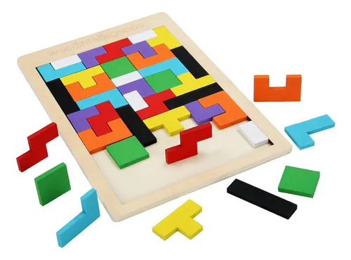 Tetris - Childrens Educational Russian Blocks 0.19 Wooden | MercadoLibre