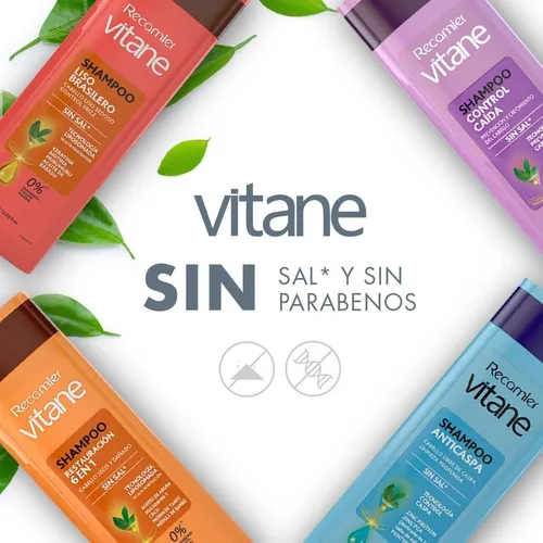 Shampoo Sin Sal Vitane Control Caída 400ml X6 Pack En Venta En Caracas