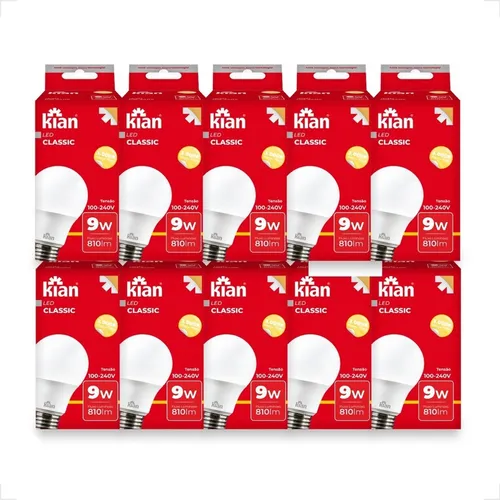 Kit 10 Lampada Led 9w Bulbo Branco Frio 6500k Marca Kian Luz Branco-frio 110v/220v | MercadoLivre