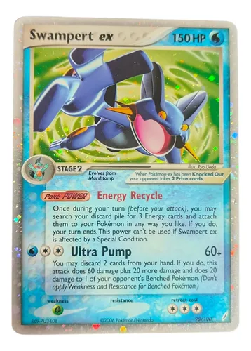 Pokemon Tcg Swampert Ex Crystal Guardians 98/100 Swampert Ex - Crystal ...