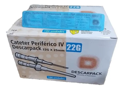 Cateter Periferico Iv 22g X 25mm Cx C/100un Descarpack | Parcelamento ... Cateter Periferico Iv 22g X 25mm Cx C/100un Descarpack | Parcelamento ...