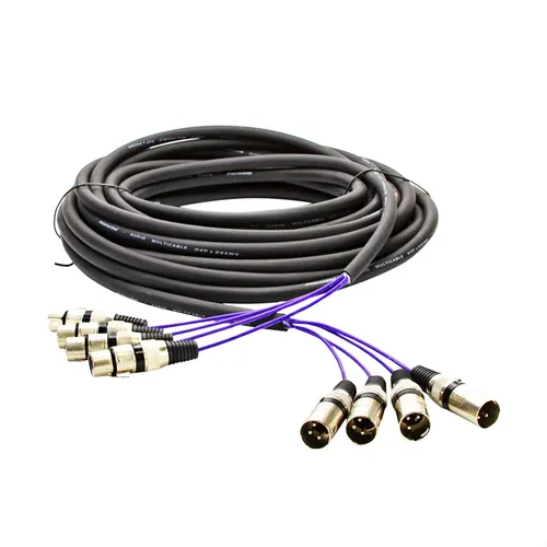Multicabos Com Conectores Xlr 4 Vias Espaguetado - 35 Metros ...