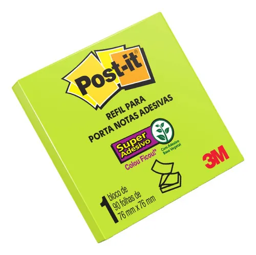 Bloque Post It 76x76 Verde Neón 3 M Color Verde Mercadolibre