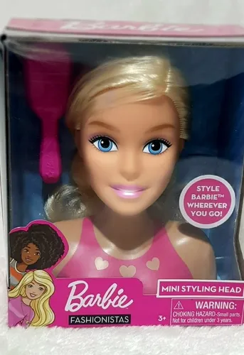 Boneca Busto Barbie Fashionistas Mini Styling Head Boneca Busto Barbie Fashionistas Mini Styling Head