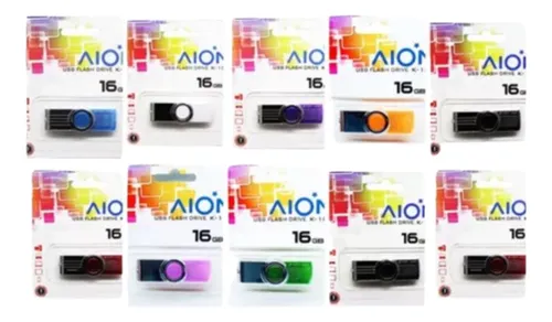 Kit 10 Piezas Memoria Usb 16 Gb Mod. K101 Aion Mayoreo | Envío gratis Kit 10 Piezas Memoria Usb 16 Gb Mod. K101 Aion Mayoreo | Envío gratis
