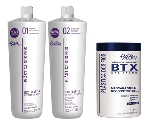 Bio Plus Kit Plastica Selagem Termica + Biotox Matizador | Parcelamento ... Bio Plus Kit Plastica Selagem Termica + Biotox Matizador | Parcelamento ...