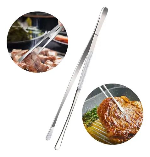 Pinzas Emplatado Sushi Garnish Punta Ancha 30cm Bar Chef Plateado ...