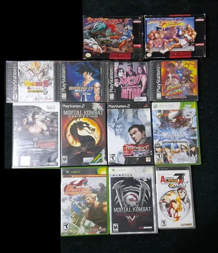 Lote 13 Juego Pelea Capcom Snk Sf Db Gt Z Mk Kof Ps1 Xbox Vs | Envío gratis