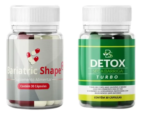 Kit Bariatric Shape + Detox Seca Barriga Turbo | Parcelamento sem juros