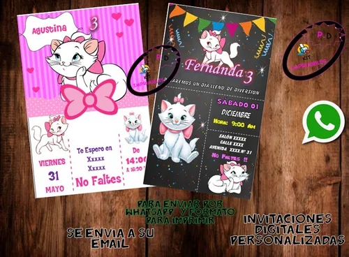 Invitación Digital Gatita Marie Cumpleaños en venta en Corral Los Ríos ... Invitación Digital Gatita Marie Cumpleaños en venta en Corral Los Ríos ...