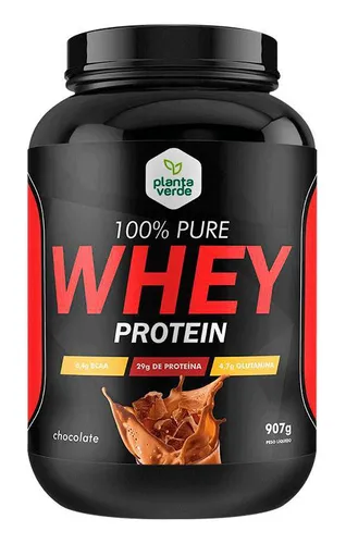 Suplemento En Polvo Planta Verde Proteínas De Suero Whey Protein Sabor