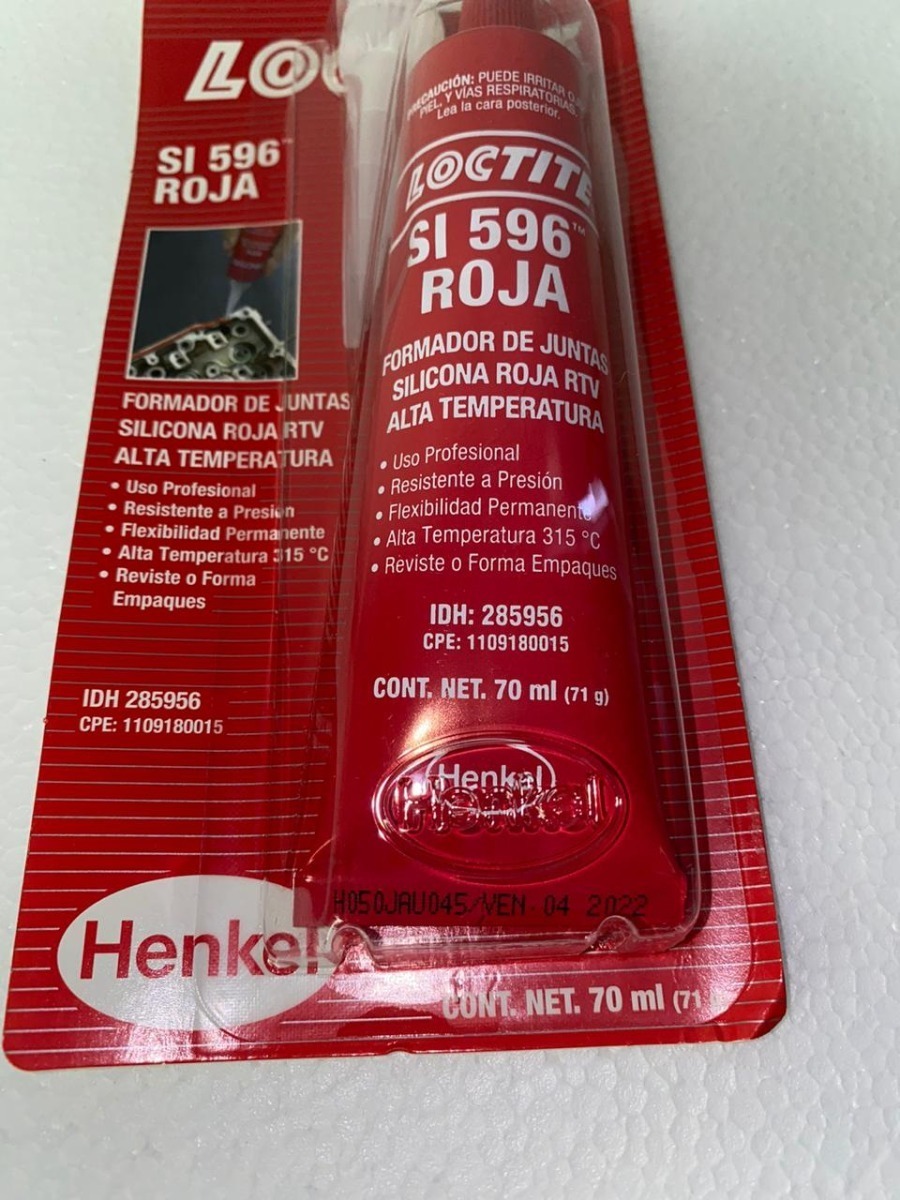 Silicona Roja Altas Temperaturas Loctite596 De 70ml | Mercado Libre