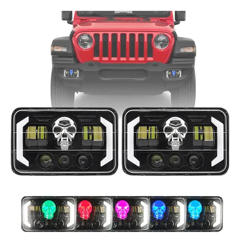 5 Pulgadas 4x6 Rectangular Faros Ojos Ăngel Drl Para Jeep | Meses sin ... 5 Pulgadas 4x6 Rectangular Faros Ojos Ăngel Drl Para Jeep | Meses sin ...