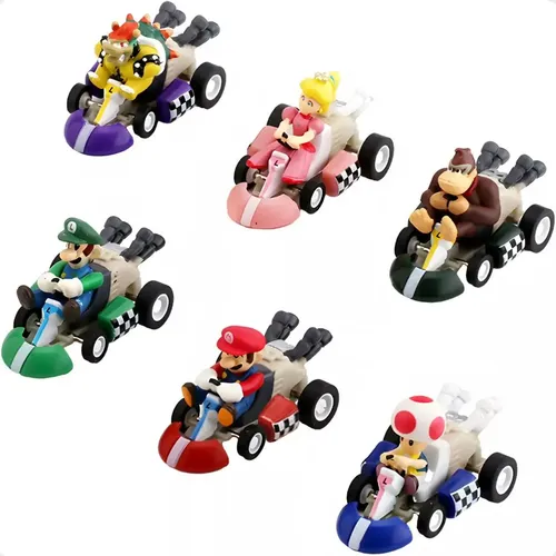 Carro Mario Bros Carritos Mariokart Regalo Niños 6 Piezas | MercadoLibre