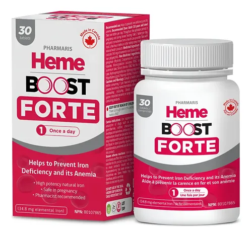Suplemento De Ferro Hemeboost Forte 34,8 Mg 30 Comprimidos ...
