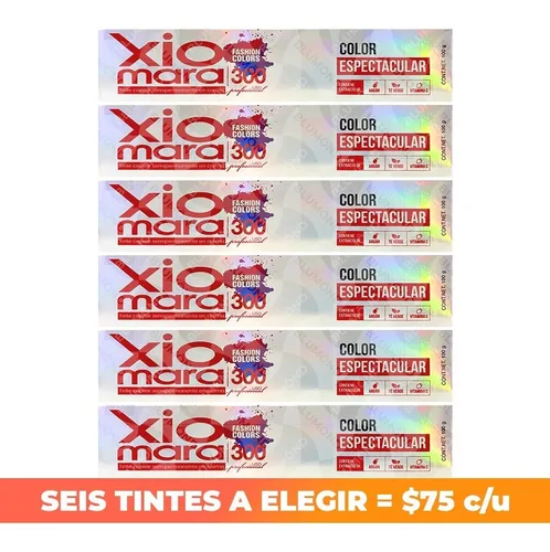 Tinte Xiomara 300 Fashion Colors - Tonos Fantasía 6 Tintes | Envío gratis Tinte Xiomara 300 Fashion Colors - Tonos Fantasía 6 Tintes | Envío gratis